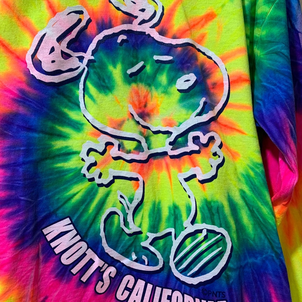Snoopy Men’s Tie Dye Shirt - Gem